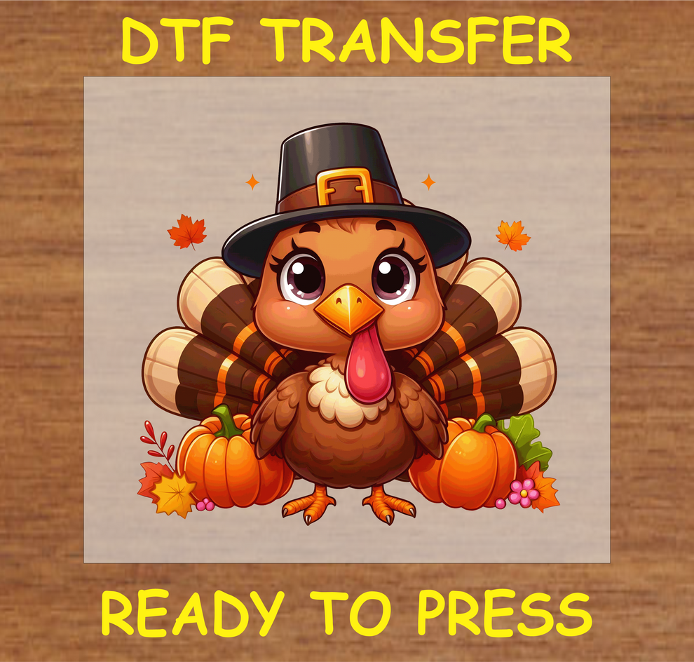 Thanksgiving Turkey - Thanksgiving DTF Transfer | Ready to Press – Cute ...