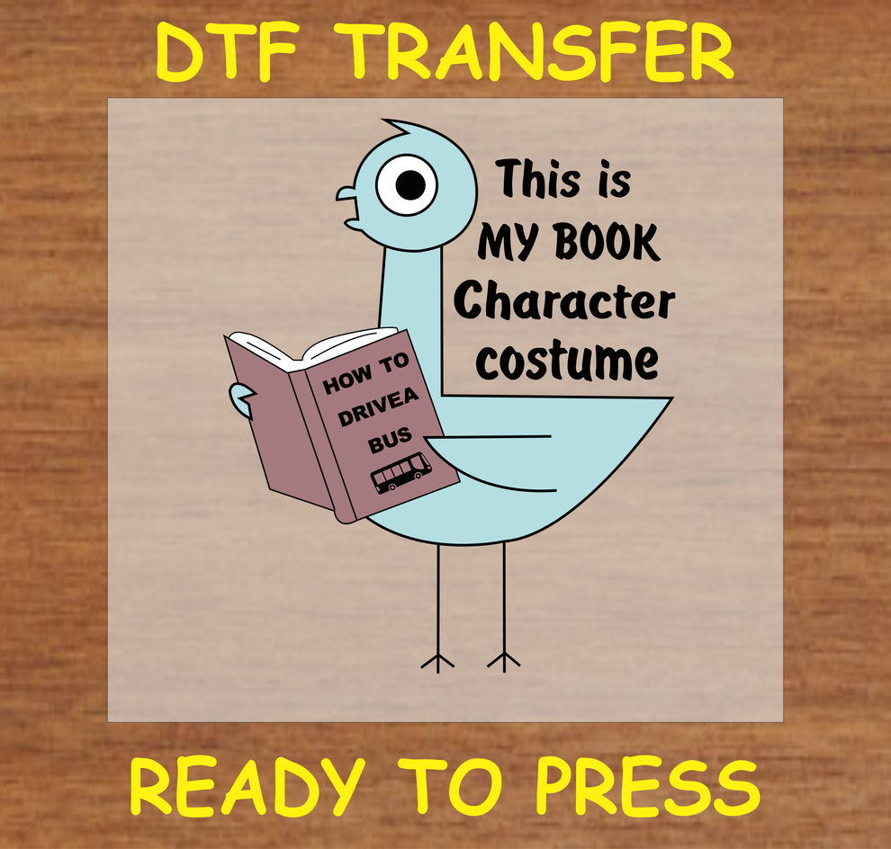 This is My Book Character Costume DTF Transfer - Ready to Press Custom ...